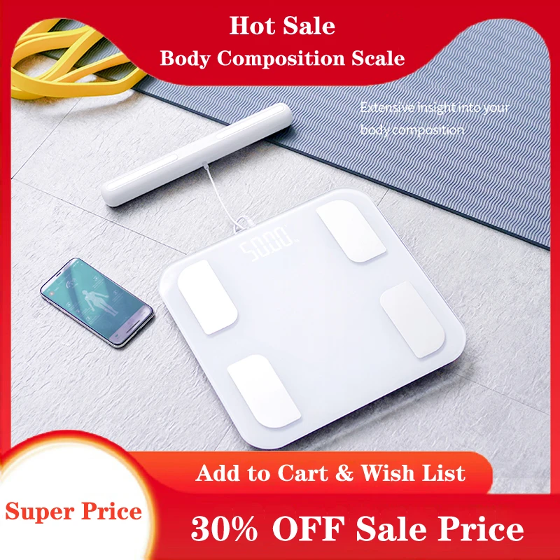 Smart Body Composition Scale 2023 New 8 Electrodes Smart Bmi Scale Led Digital Display ...