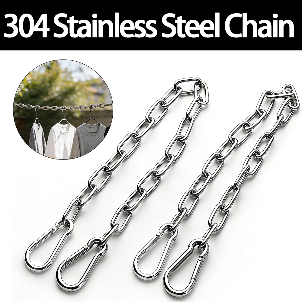 304 Stainless Steel Chains 2mm 2.5mm 3mm 4mm with Spring Buckle ...