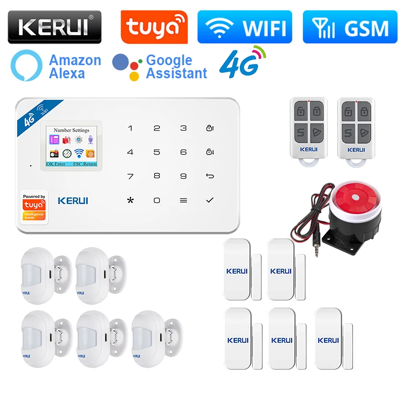 KERUI-W184-Home-Smart-Security-Alarm-System-WiFi-4G-GSM-Wireless-Tuya ...
