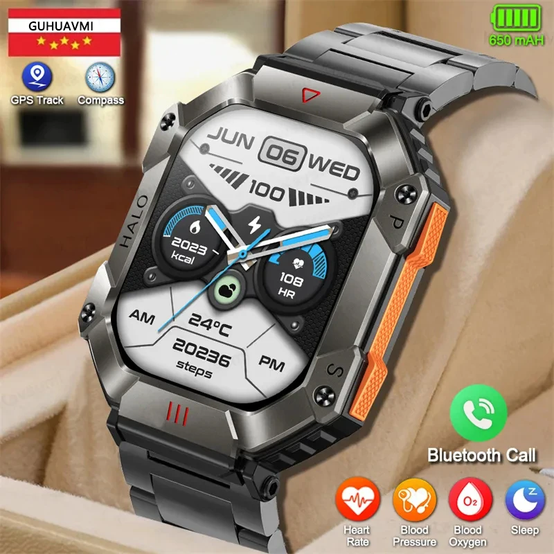 2023-New-Durable-Military-Smartwatch-Men-Waterproof-650mAh-Battery-GPS ...
