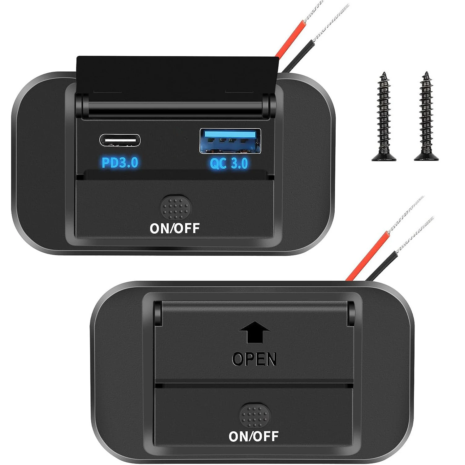 12V-24V-In-Car-USB-Charging-Socket-Motorhome-USB-Panel-Mobile-Charger ...