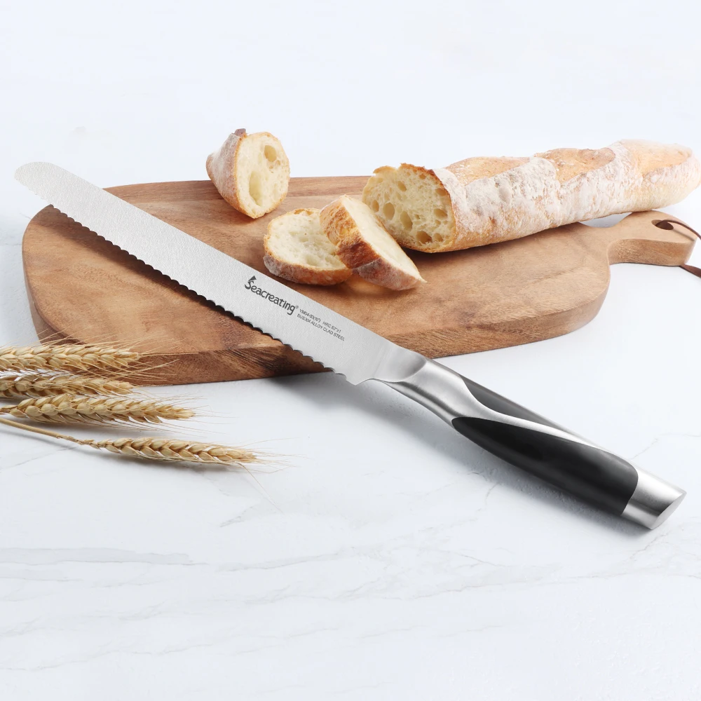 Seacreating-Bread-Knife-10-Inch-Baking-Knife-Stainless-Steel-Knife ...