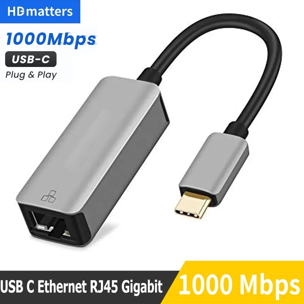 Type C Ethernet USB C to Ethernet Adapter for MacBook Pro Samsung S20 ...