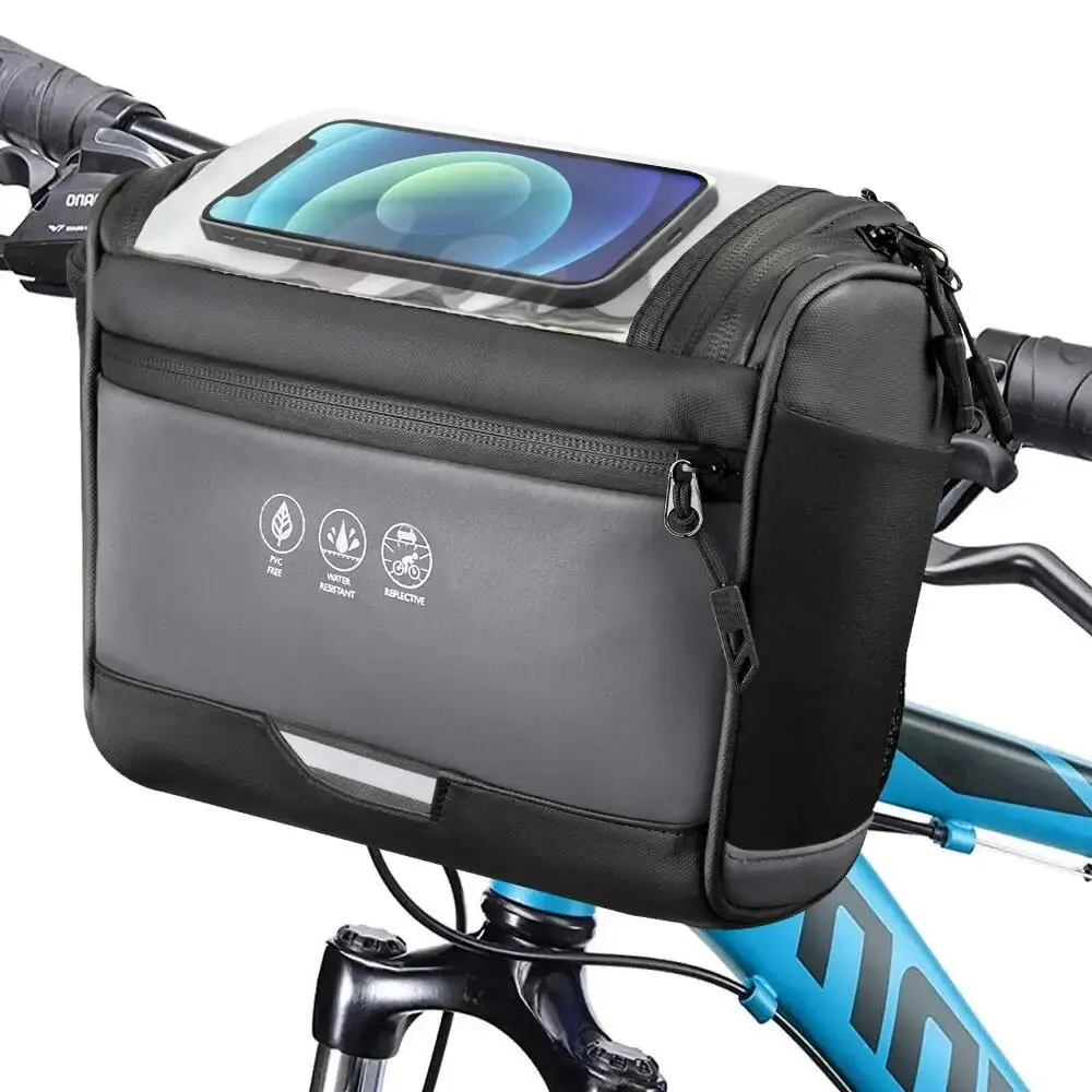 Bike-Front-Handlebar-Bag-Reflective-Waterproof-Storage-Pannier-for-Bike ...