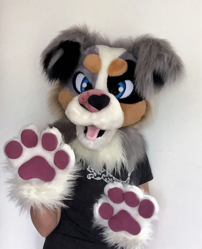 Christmas-Grey-Long-Fur-Furry-Costume-Husky-Dog-Fox-Mascot-Costume ...