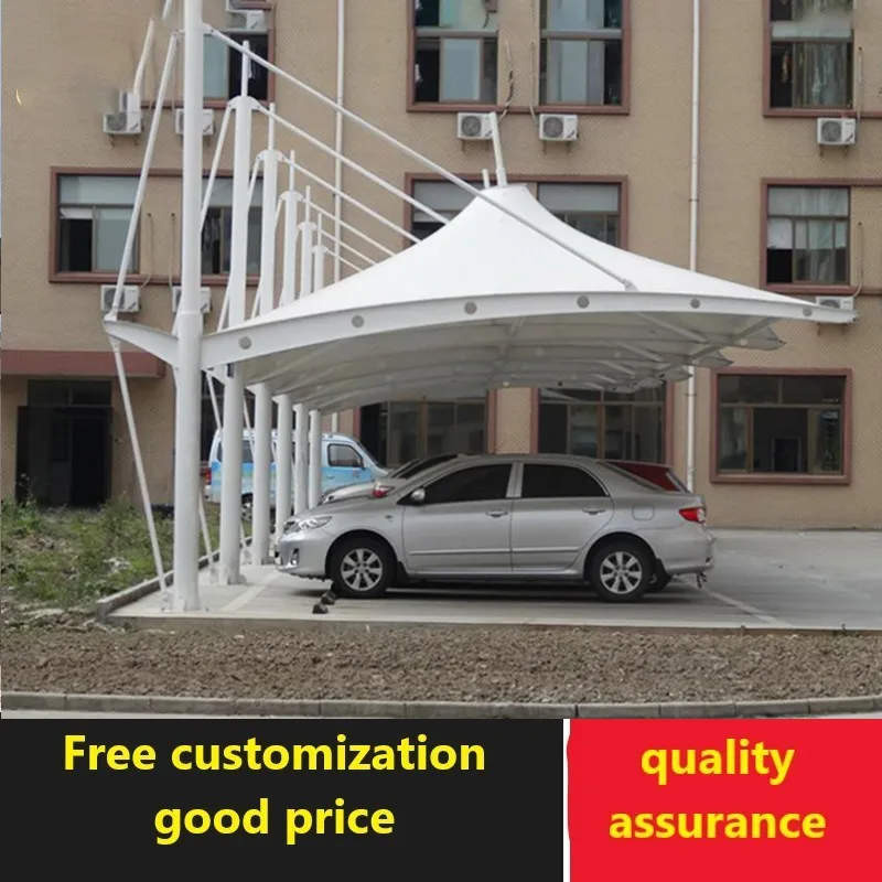 Parking space membrane structure steel frame carport landscape sunshade ...