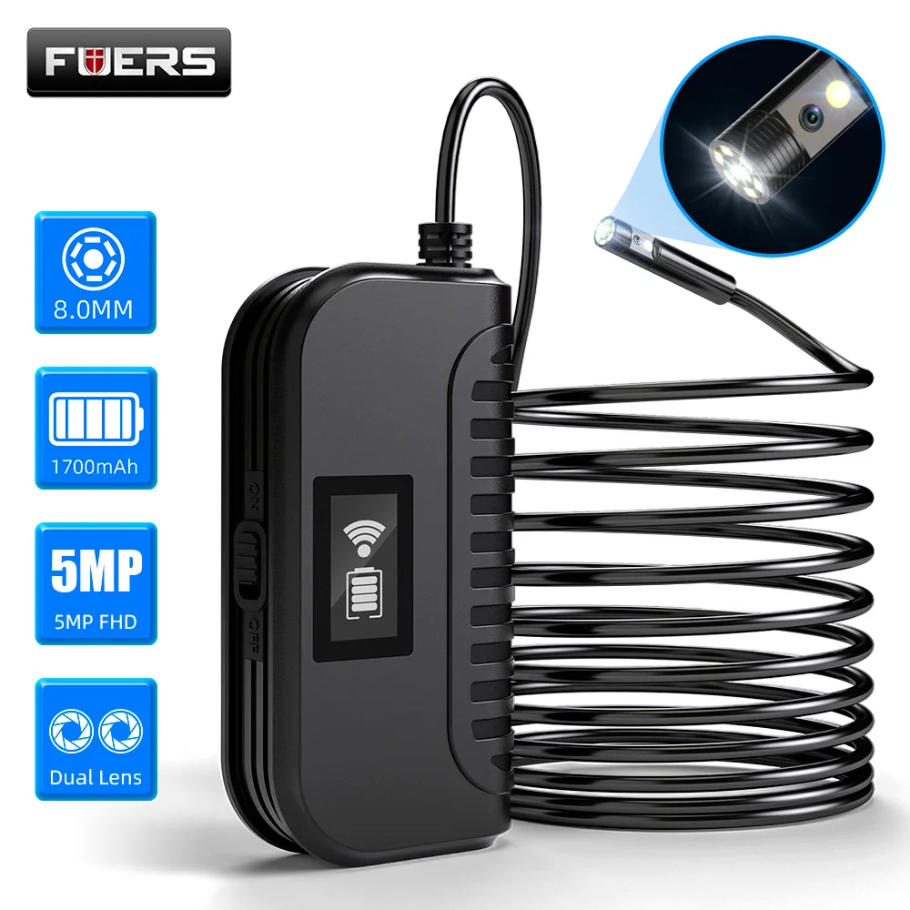 FUERS-Wireless-Endoscope-5MP-HD-Dual-len-WiFi-Borescope-IP67-Waterproof ...