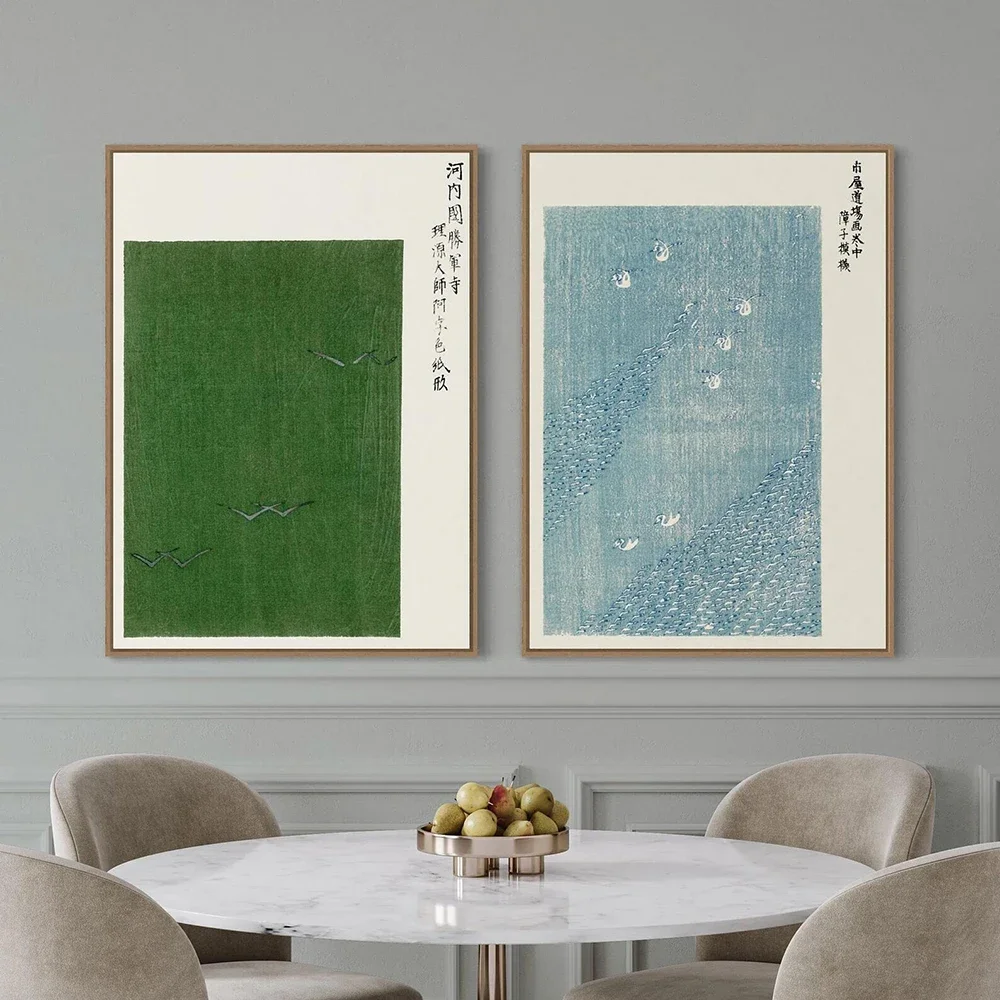 Vintage Japanese Canvas Wall Painting Print Poster Taguchi Tomoki ...