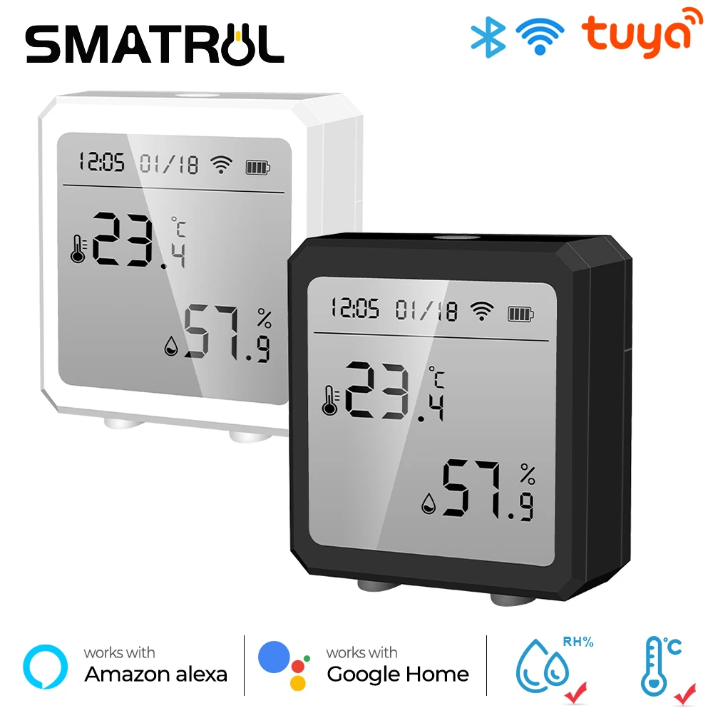 Tuya Wifi Smart Home Temperature And Humidity Sensor Indoor Hygrometer ...
