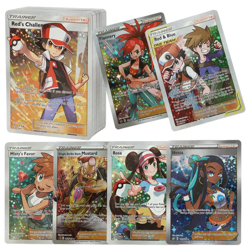 Pok-mon-Trainer-Cards-No-Repeat-Vers-o-em-Ingl-s-Jogo-Battle-Carte ...