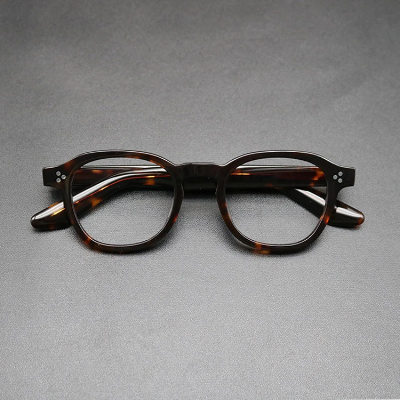 High Quality Acetate Glasses Frame Men Retro Round Eyeglasses for Women ...