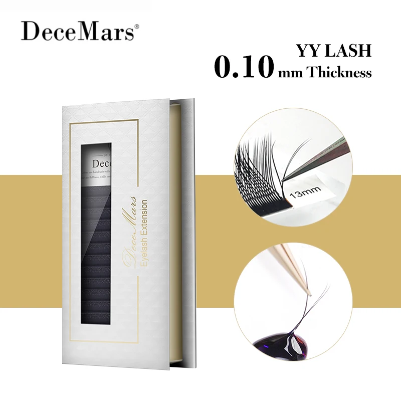 DeceMars-YY Cílios Extensão, 0.10 Espessura