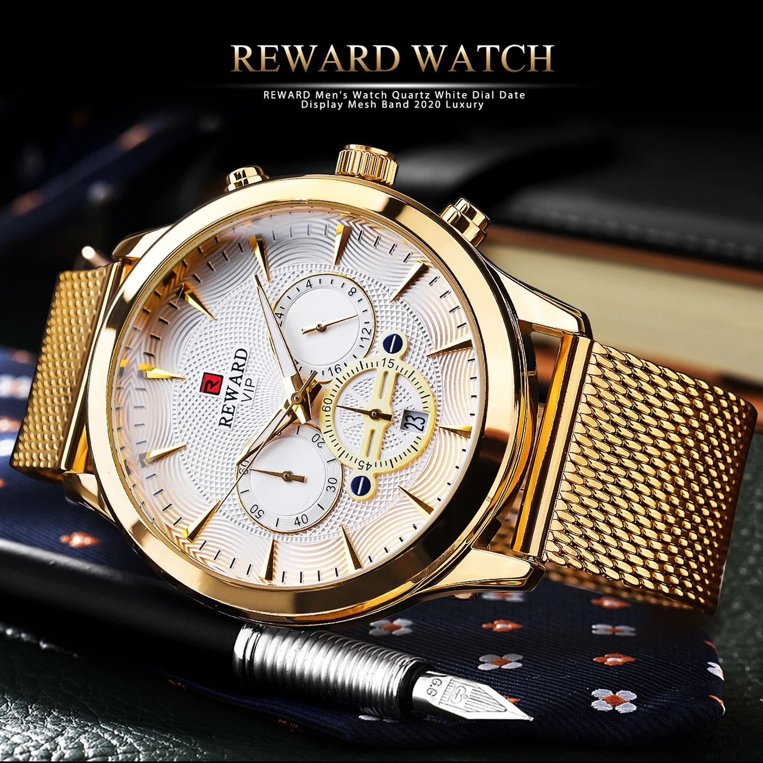 REWARD-reloj-de-lujo-para-hombre-cron-grafo-con-manecillas-luminosas ...
