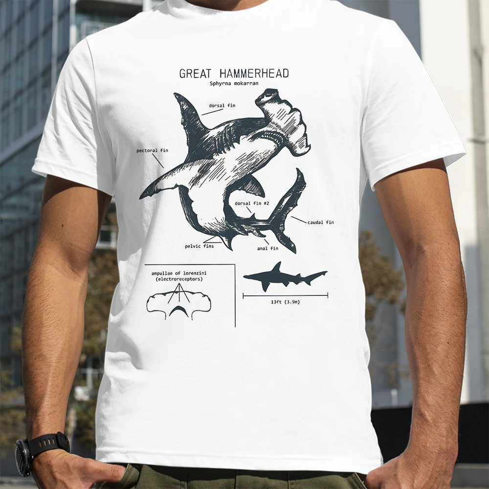 Hammerhead-Shark-Anatomy-Shark-Lover-T-Shirt-Summer-Men-Street-Hip-Hop ...