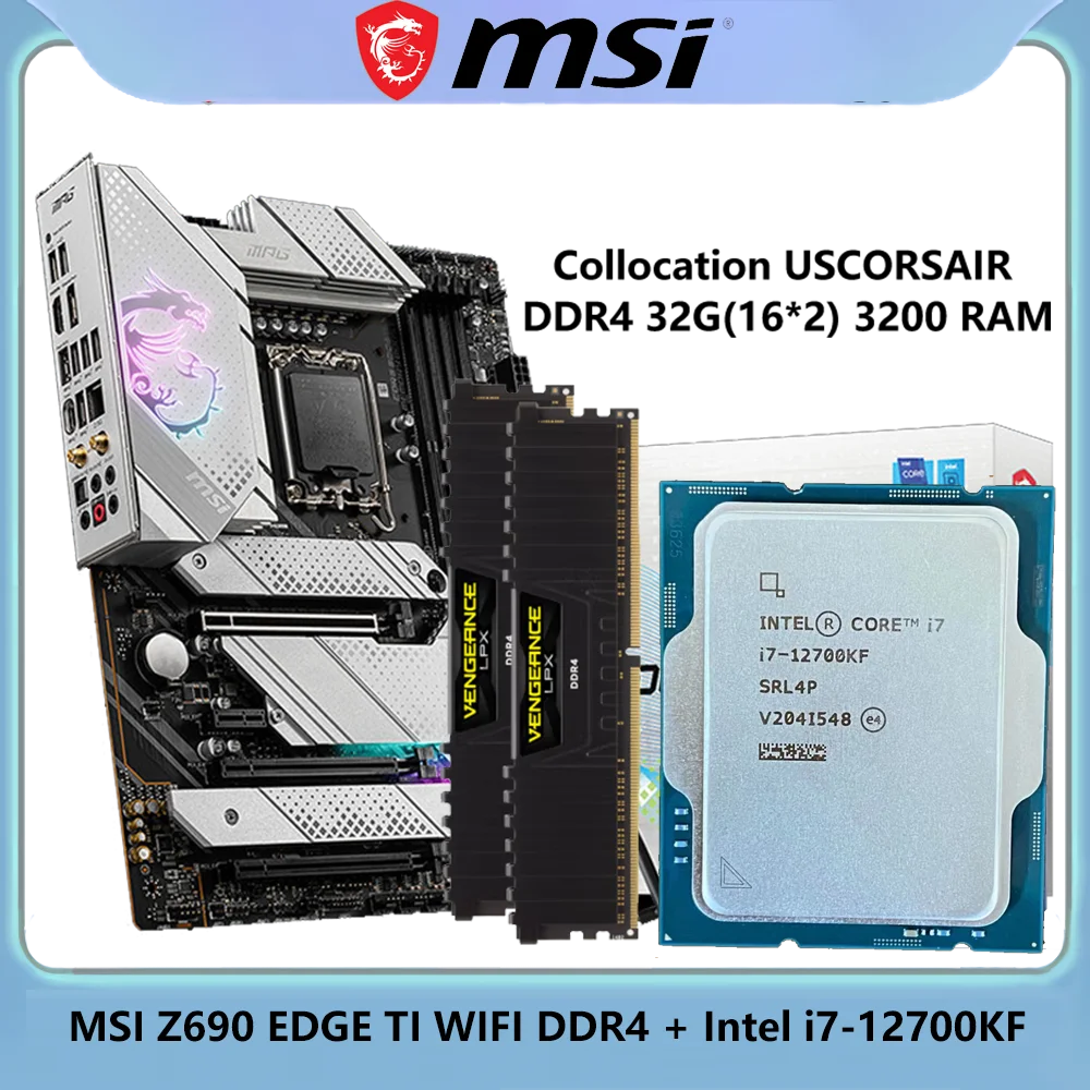 Intel I7-12700kf Cpu + Msi Mpg Z690 Edge Ti Wifi Ddr4 + Uscorsair Ddr4 ...