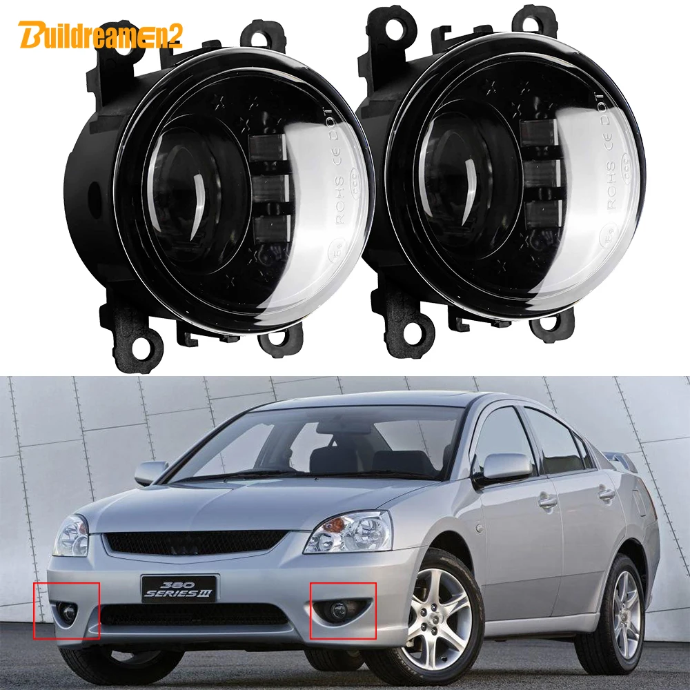 2-Pieces-Car-Front-Bumper-LED-Lens-Fog-Light-Assembly-30W-3000LM-12V ...