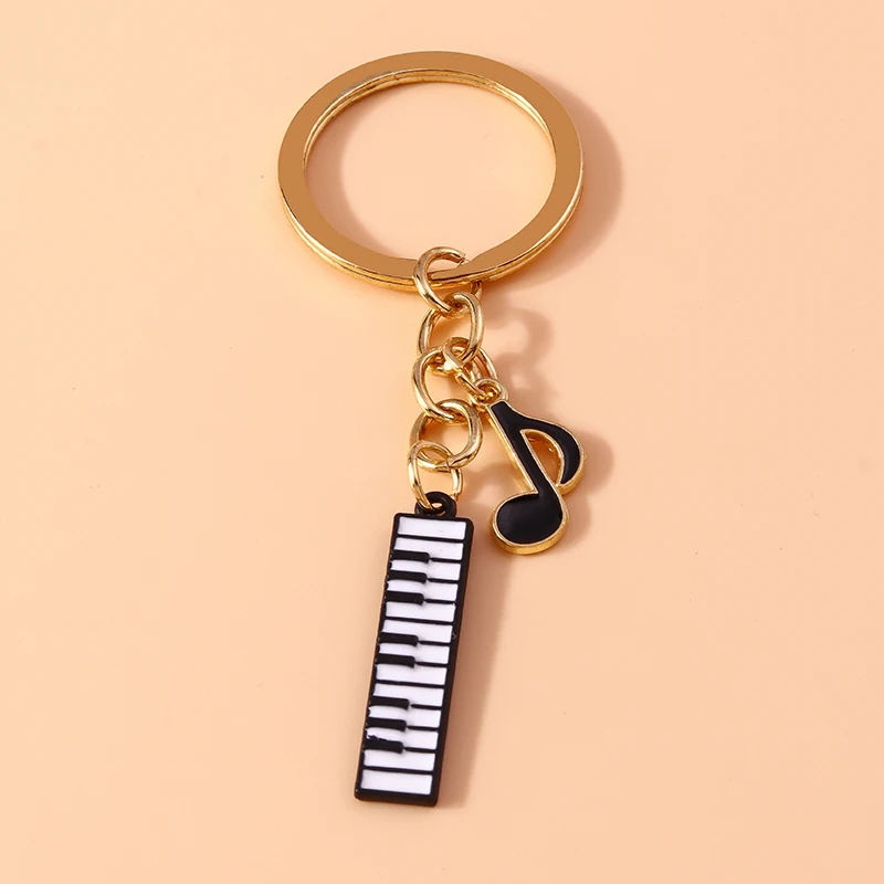 Cute Piano Music Note Keychain for Women Men Car Key Handbag Purse ...
