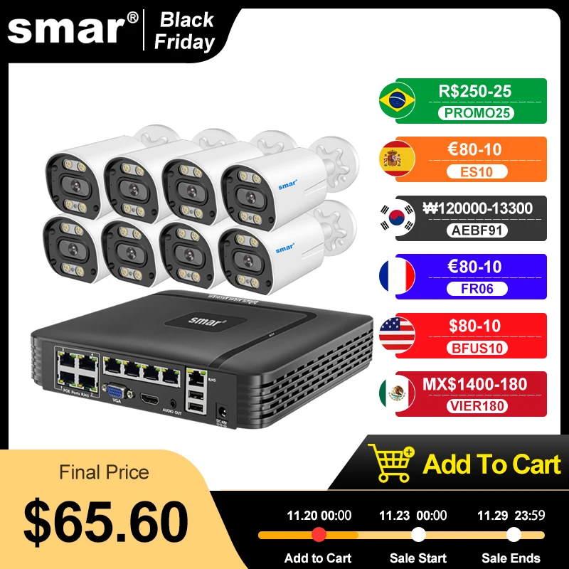 Smar-8CH-4MP-4K-POE-NVR-Security-Camera-System-Kit-H-265-CCTV-Motion ...