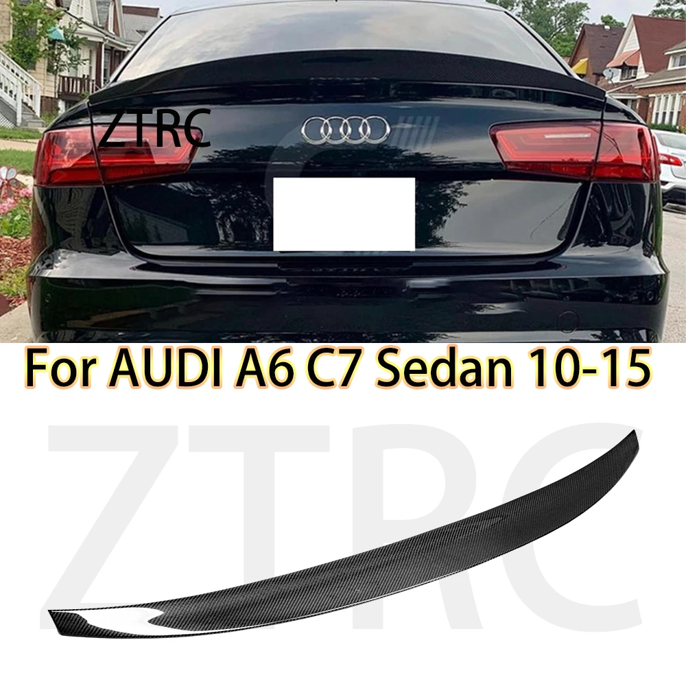 Car Spoiler For Audi A6 C7 Sedan HK Style Real carbon fiber material ...