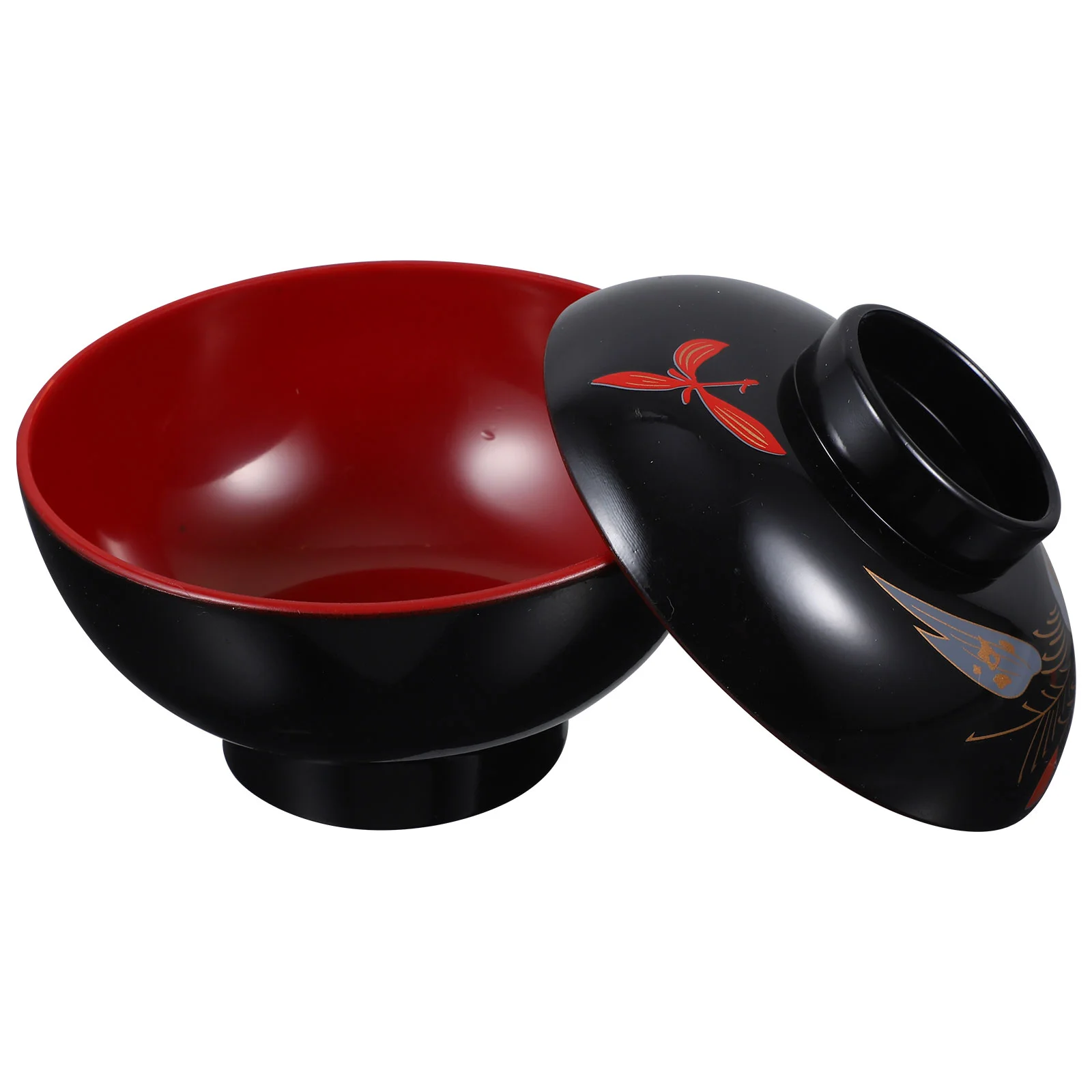 Japanese Flower Bowl Double Color Maple Leaf Rose Soup Container ...