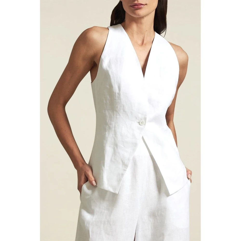 Women-s-Summer-Thin-Vest-Female-Linen-Fabric-Sleeveless-One-Button-Slim ...