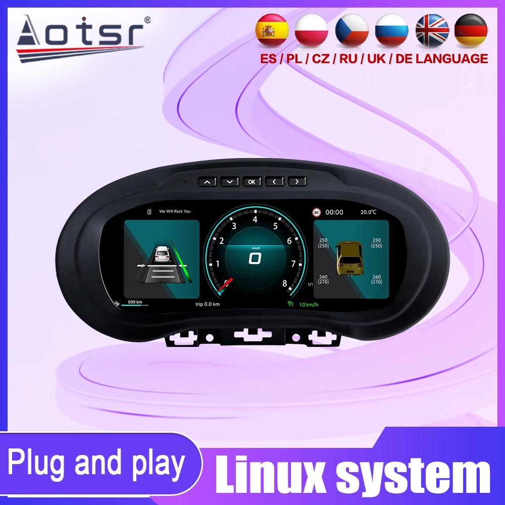 Instrument Screen For Volkswagen POLO 2012-2018 12.3 Inch Digital ...