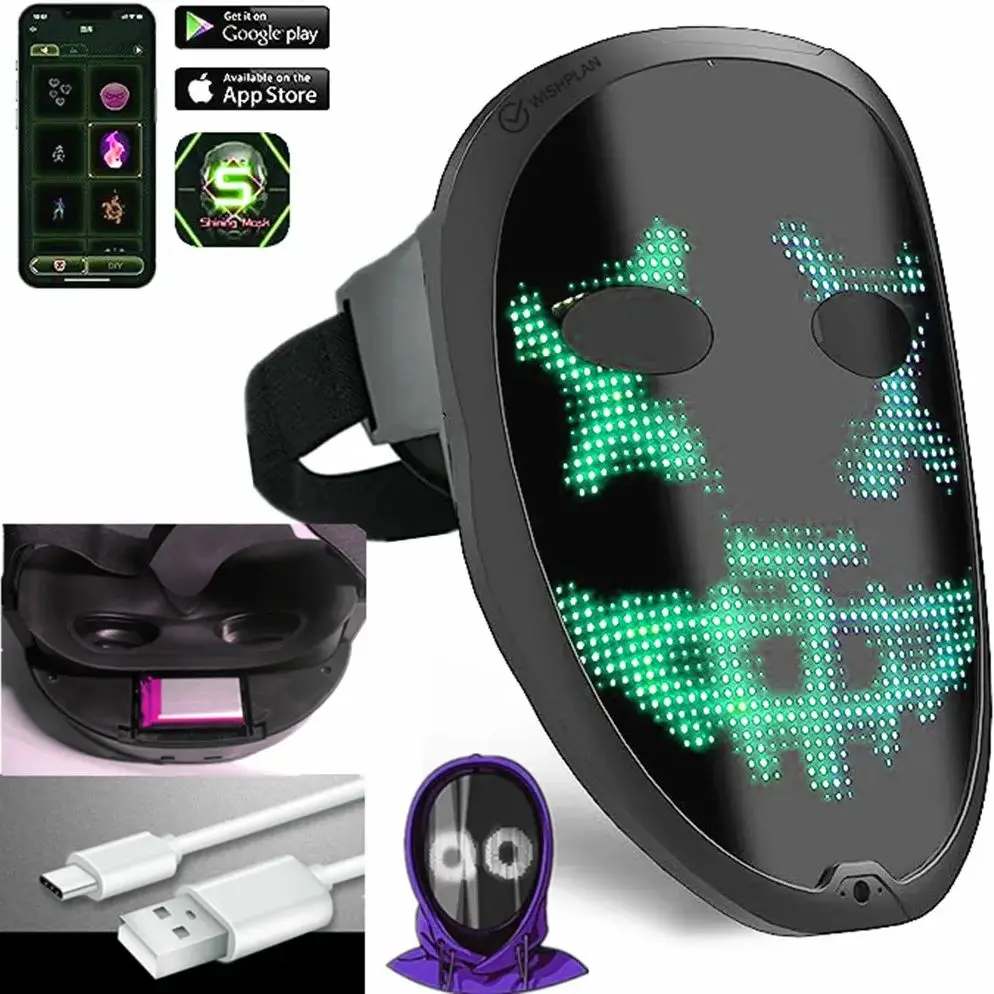 LED-Digital-Light-Up-M-scara-Facial-com-Bluetooth-program-vel-ultra ...