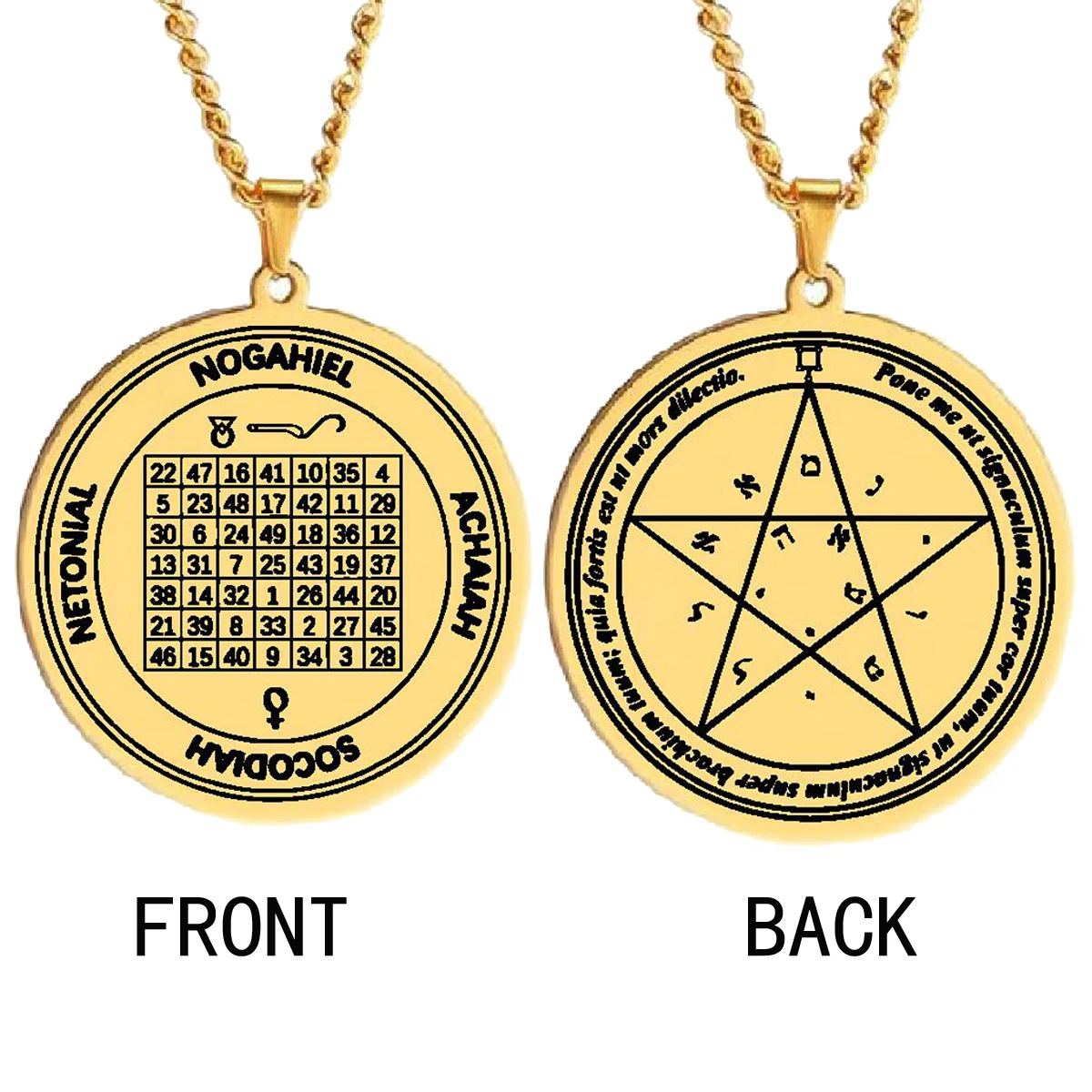 Collar-con-colgante-de-acero-inoxidable-sello-de-Venus-talism-n ...