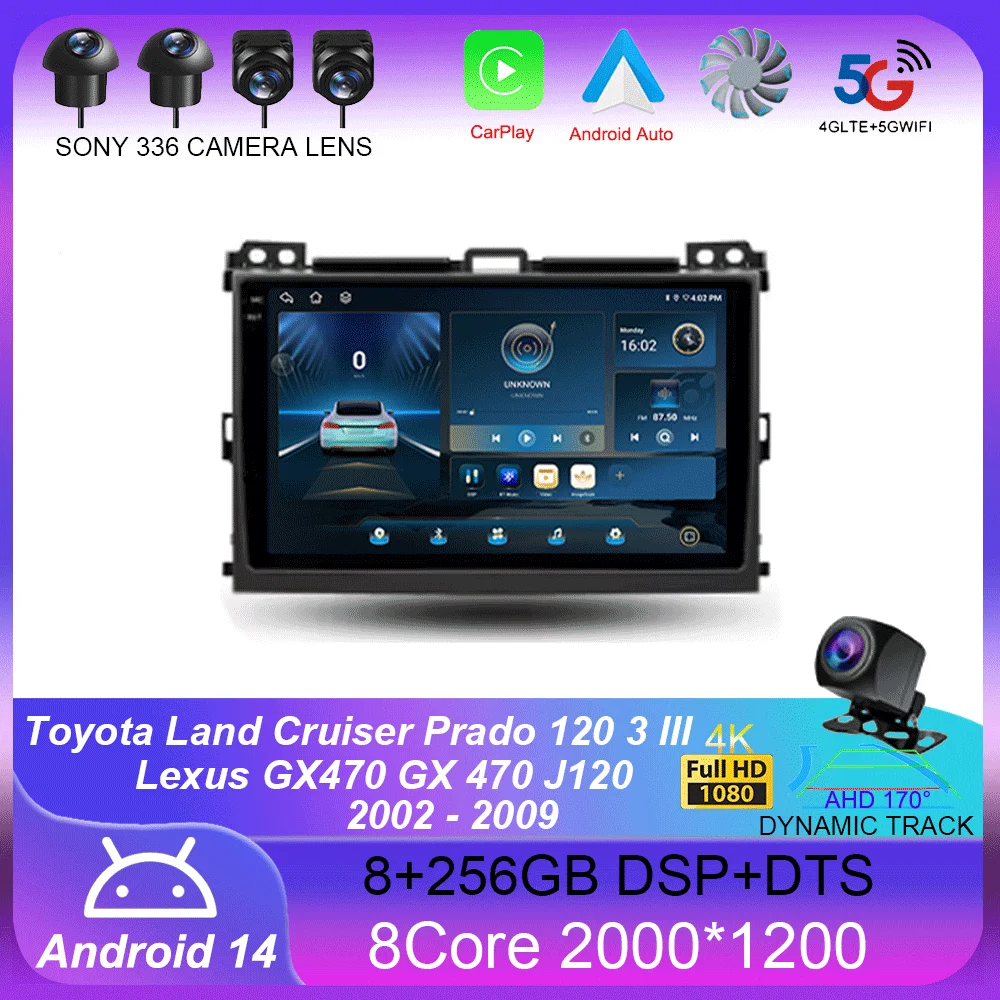 For Toyota Land Cruiser Prado 120 3 III For Lexus GX470 J120 2002 ...