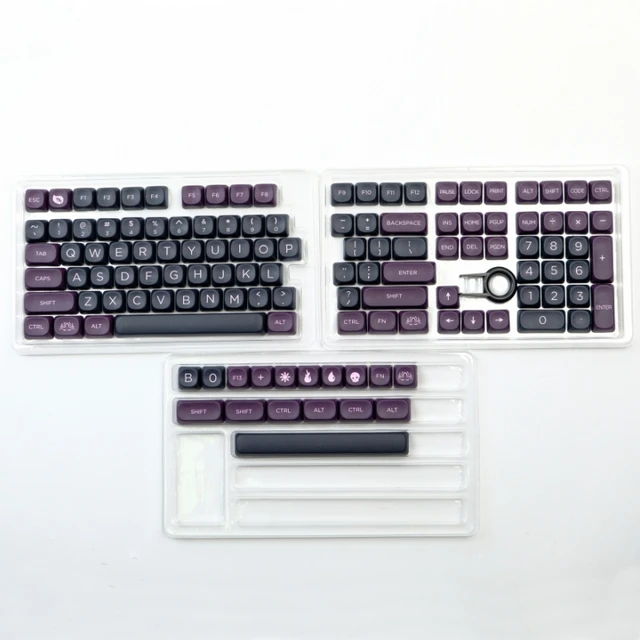 Black Lotus 129 Keys/Set MOA Profile PBT Keycaps Dye Sublimation for MX ...