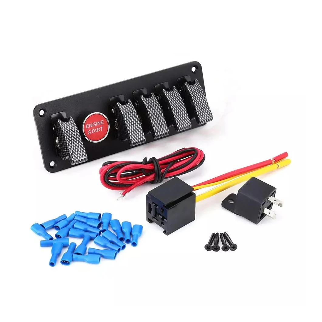 12V-40A-6-Group-Car-Modificator-Panel-Switch-Toggle-Ignition-Switch ...