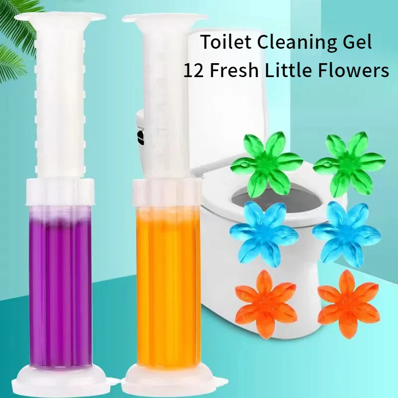 Cute-12-Flowers-Toilet-Bowl-Cleaning-Gel-Bathroom-Fragrance-Solid ...