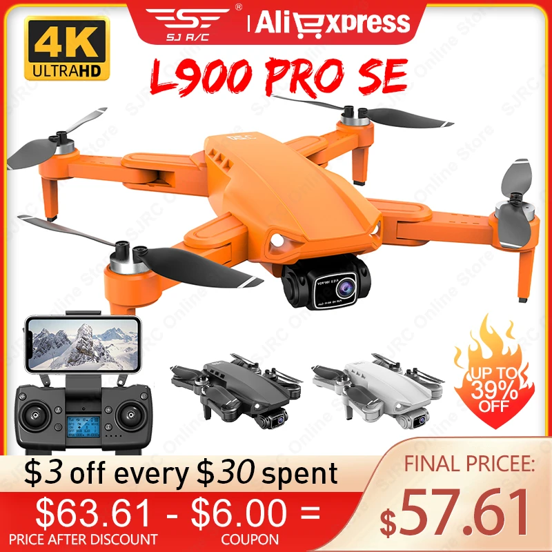L900 PRO SE Drone 4K Profesional GPS FPV Dual HD Camera Drones With ...