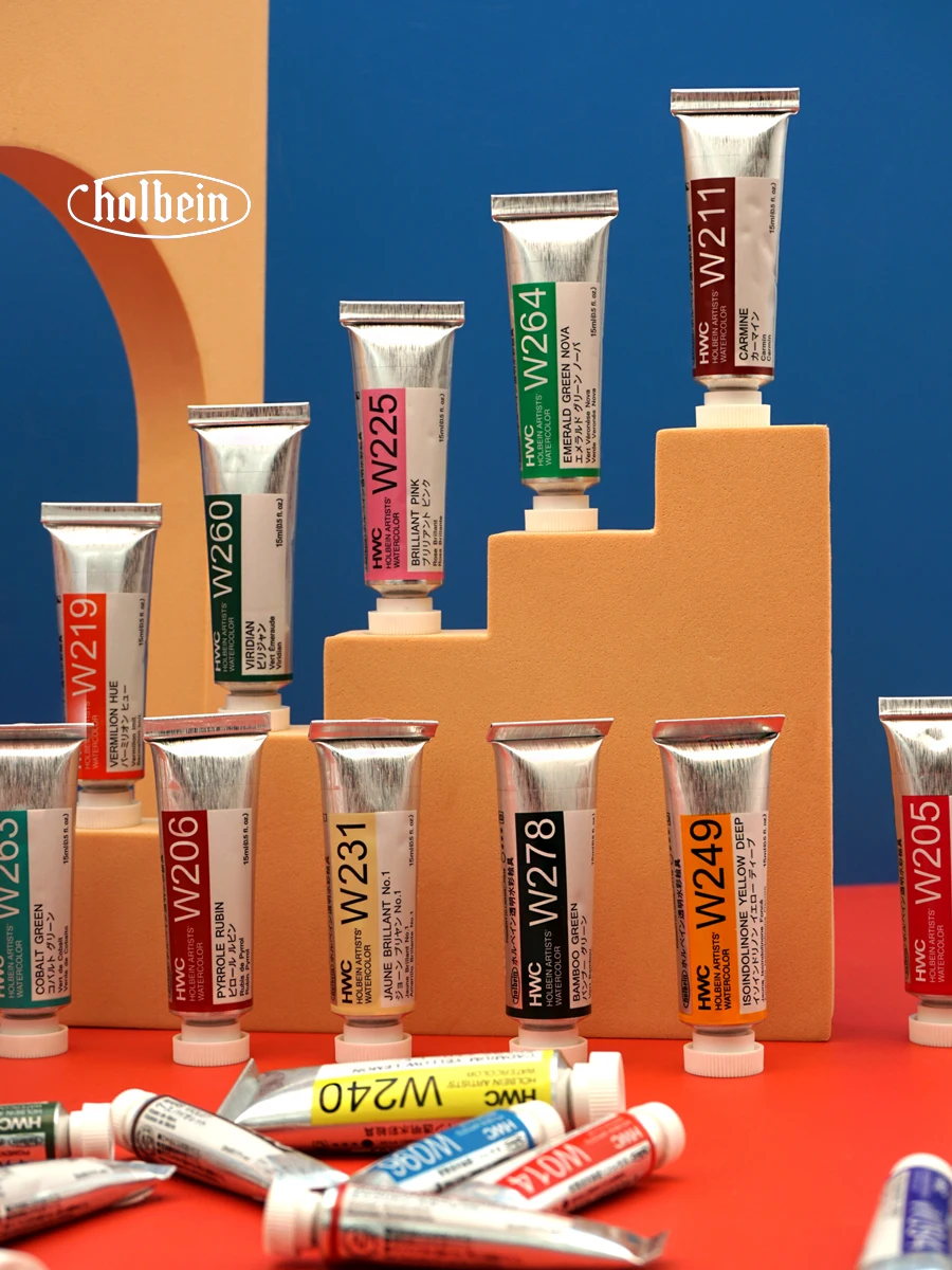 Japanese-Original-Holbein-Transparent-Watercolor-Paint-5ml-15ml-Tubular ...