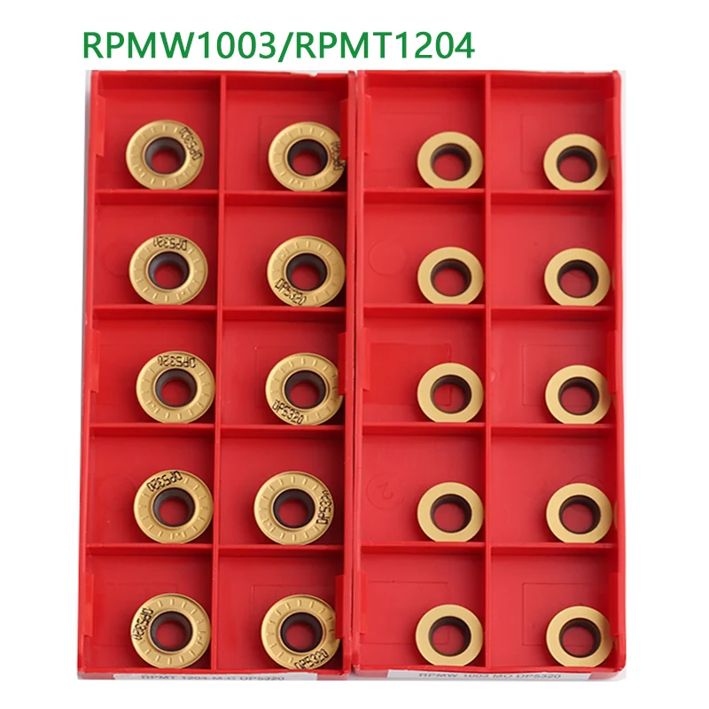 10pcs-RPMW1003-RPMT1204-DP5320-DP5420-Carbide-Milling-Insert-CNC-Lathe ...