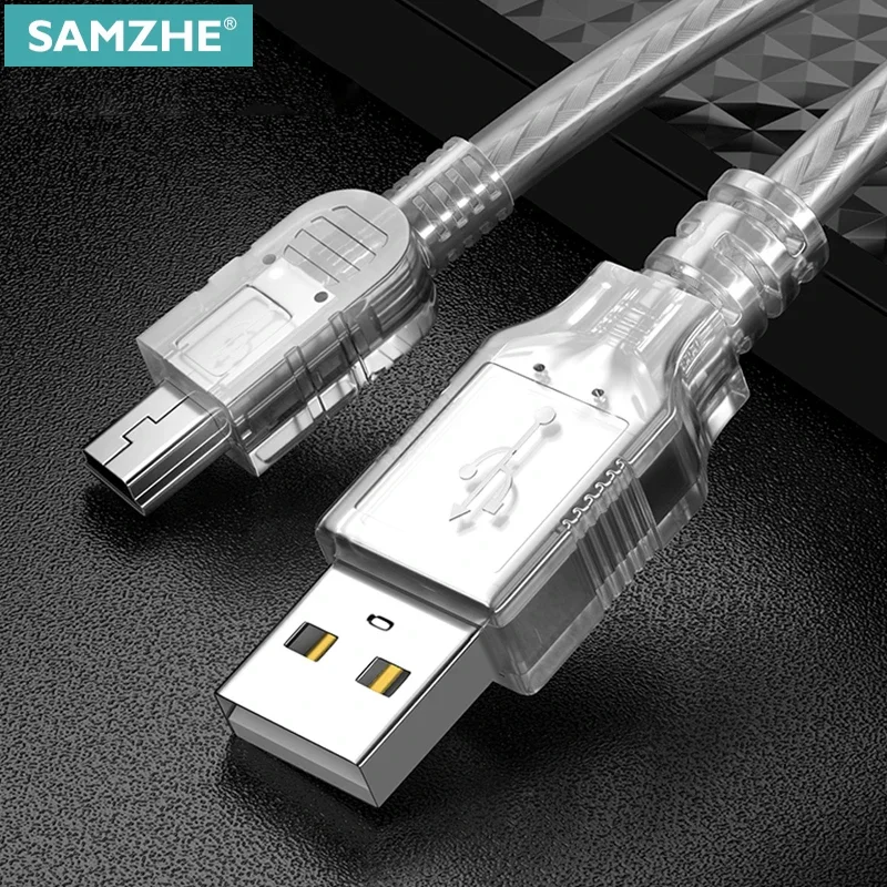 SAMZHE Data Charging Cable Cord Adapter USB 2.0 A Male to Mini 5 Pin B ...