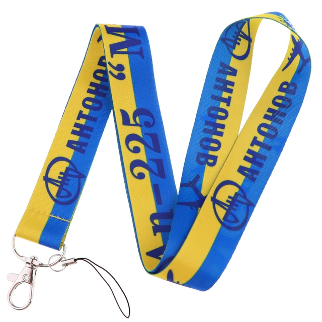 AD1925 Ukraine Airplane Lanyard For Keys Cute Phone Straps ID Card ...