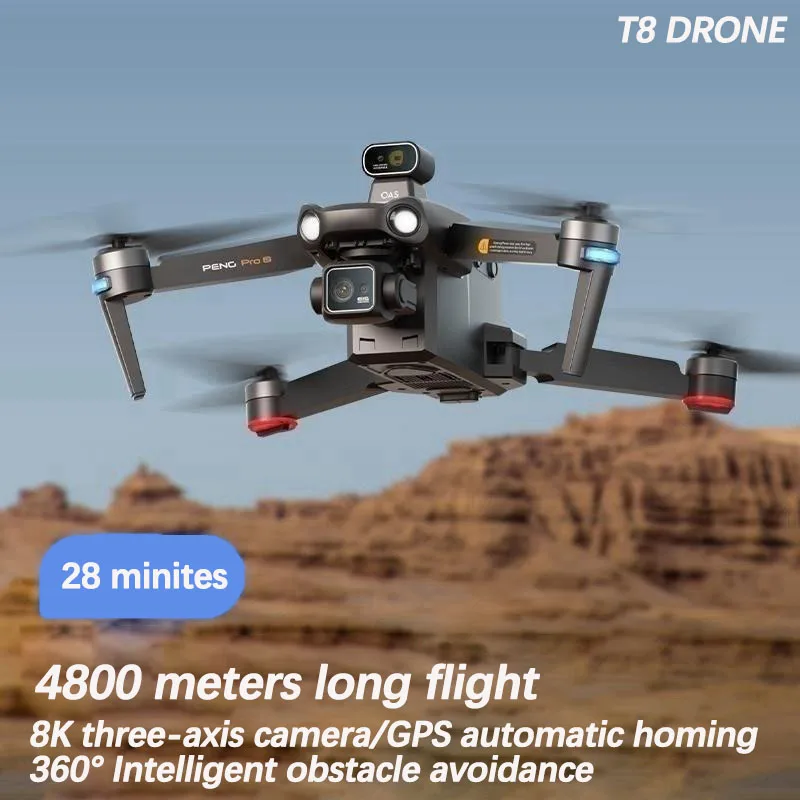 T8-Drones-With-4K-HD-three-Cameras-GPS-Remote-Control-Camera-Drone ...