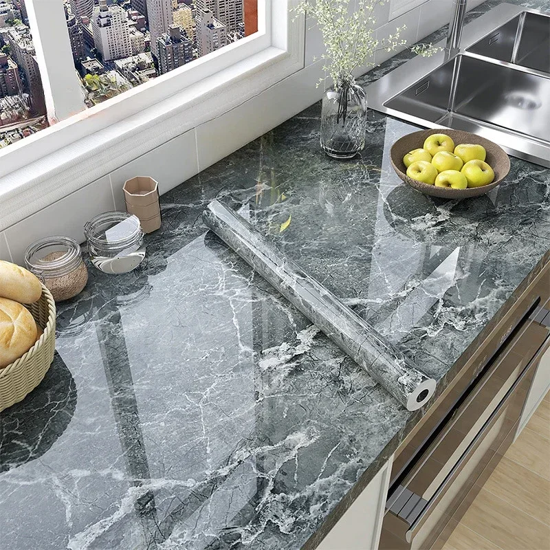 Marble Kitchen Stickers Kitchen Stoves Cabinets Furniture Stickers ...