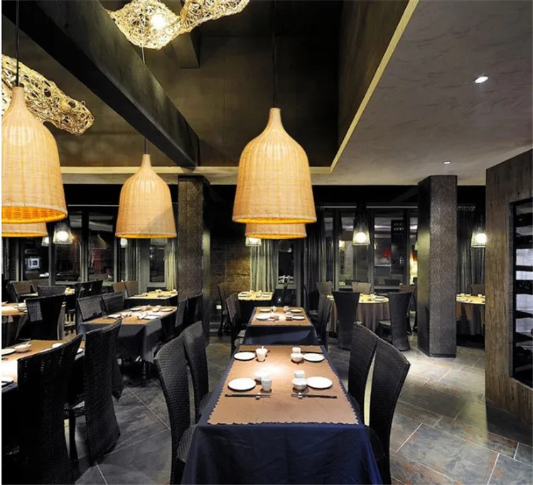 Luminária Pendente Rattan Luzes Pingente, Sudeste Asiático, Lustre De Vime, Sala De Jantar, Arte ...