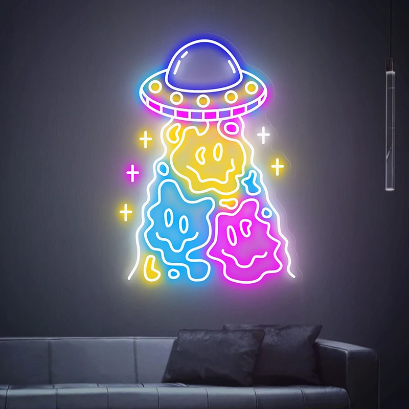 UFO-Neon-Sign-Simle-Neon-Light-Creative-Home-Bedroom-Wall-Decor-Neon ...