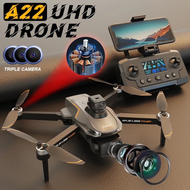 Professional-A22-Upgraded-Brushless-Motor-Safe-Drone-with-HD-Camera-Obstacle-Avoidance-Stable ...