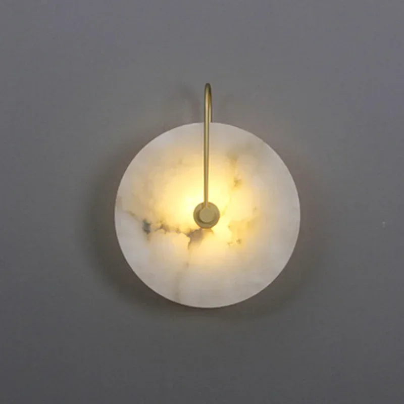 Nordic-Luxury-Marble-LED-Wall-Lamp-Living-Room-Bedroom-Bedside-Black ...