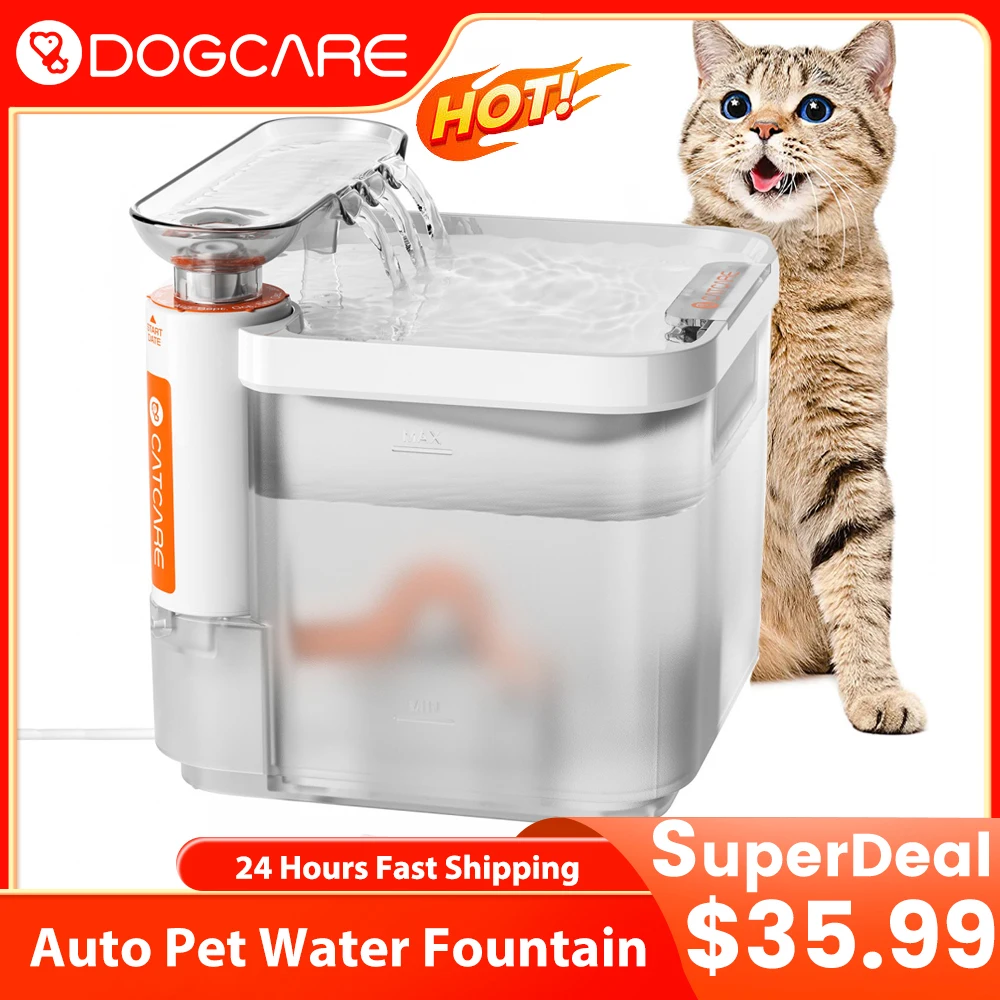 DOGCARE-Cat-Water-Fountain-Auto-Filter-2-5-L-Ultra-Clean-Pet-Water ...