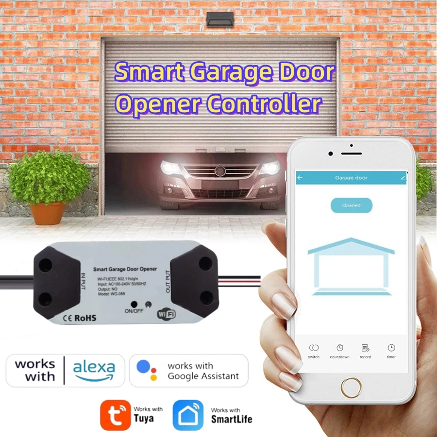 WiFi-Switch-Smart-Garage-Door-Opener-Controller-EU-US-UK-AU-Plug-Work ...
