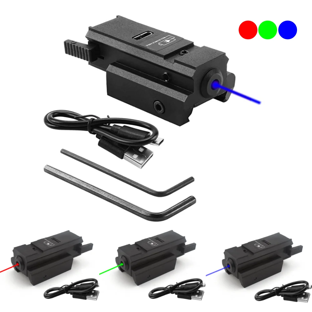 Blue-Green-Red-Dot-Laser-Sight-with-USB-Charging-and-fit-for-20mm-Rail ...