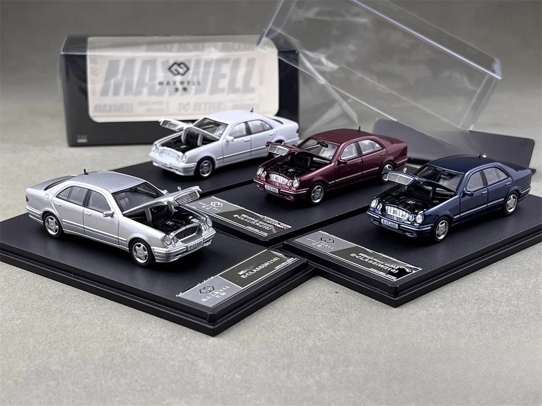Maxwell 1:64 E320 W210 Silver White Red Blue Diecast Model Car ...