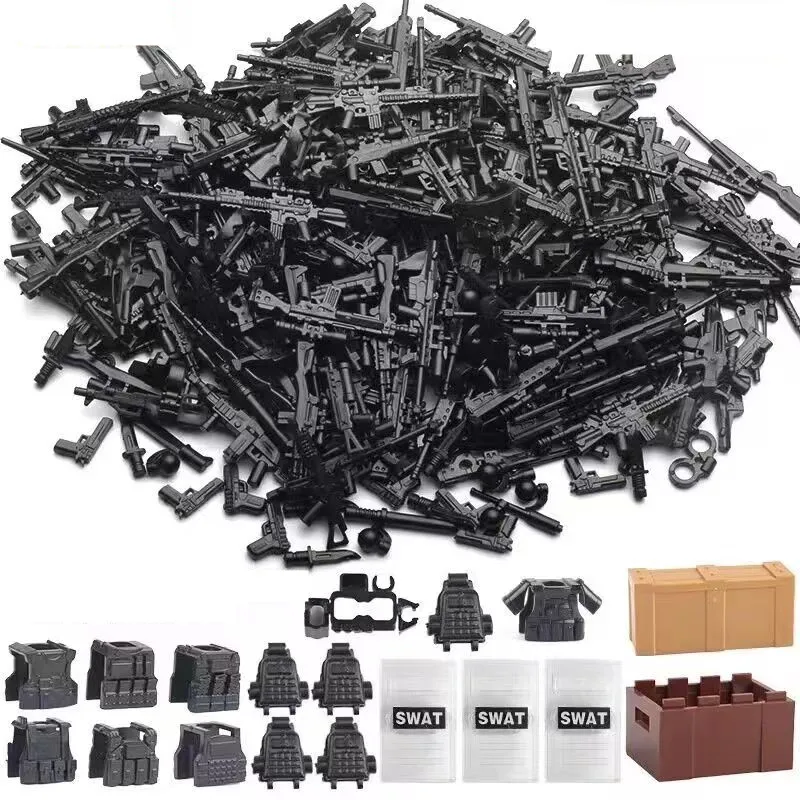 20-50-100Pcs-Military-Weapons-SWAT-Gun-Sheild-Army-Soldier-Hat-Vest ...