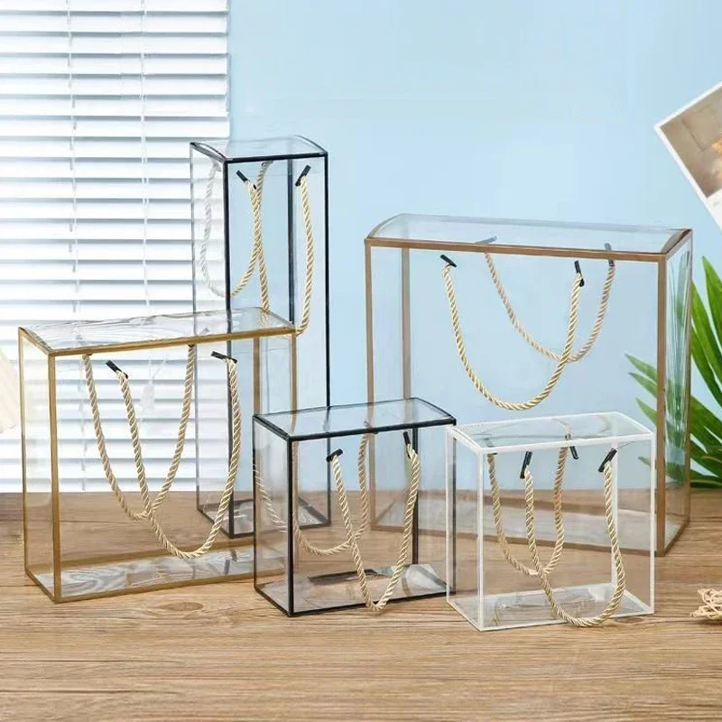 10pcs-PVC-Transparent-Gift-Box-Portable-Handheld-Boxes-For-Packaging ...