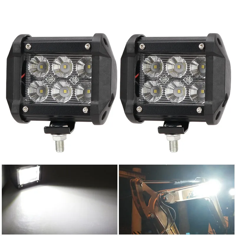 18W LED Headlight Working Light Bar LED For Motorcycle Tractor Boat Off ...